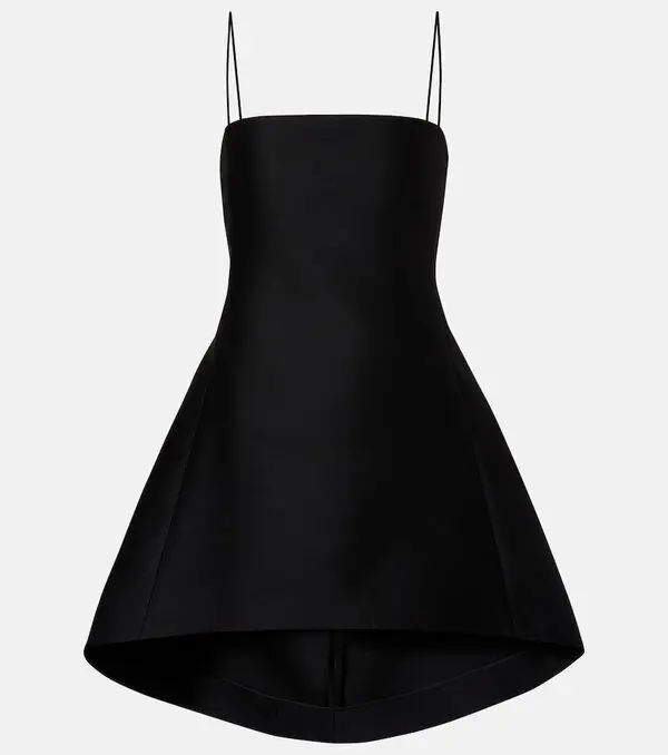 Balenciaga Wool And Silk Minidress - Black