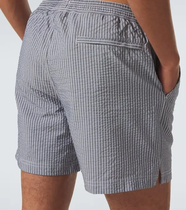 Sunspel Striped Swim Trunks - Blue