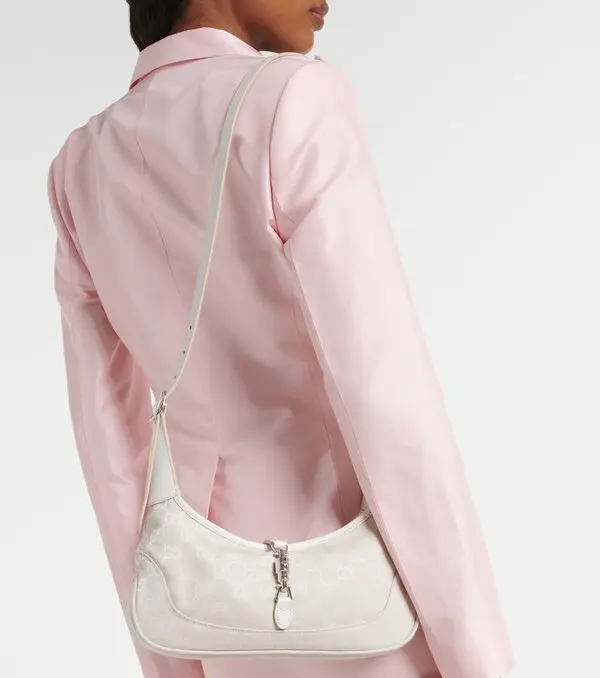 Gucci Jackie Slim Medium Gg Canvas Shoulder Bag - Beige