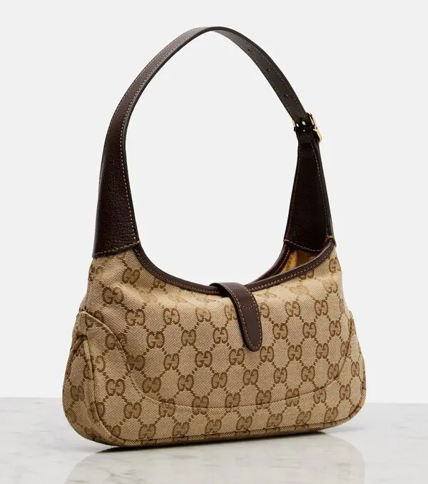 Gucci Jackie Slim Medium Gg Canvas Shoulder Bag - Beige