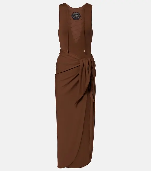 TALLER MARMO Two-piece Swimsuit And Cover-up Set - Brown