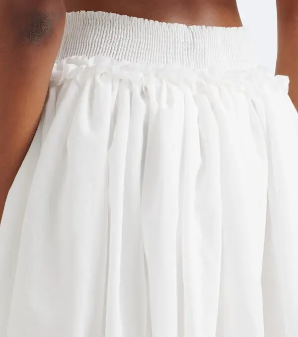 Balmain Ruffled Poplin Miniskirt
