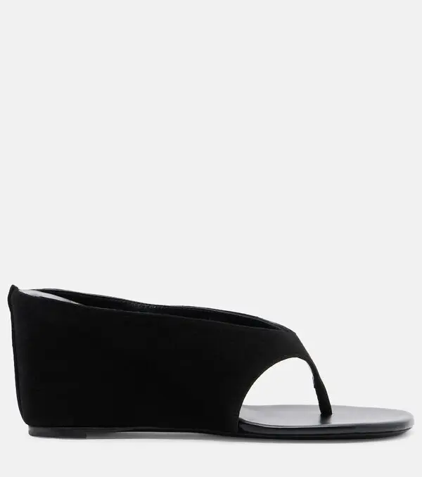 JUDE Yaga Leather Wedge Thong Sandals