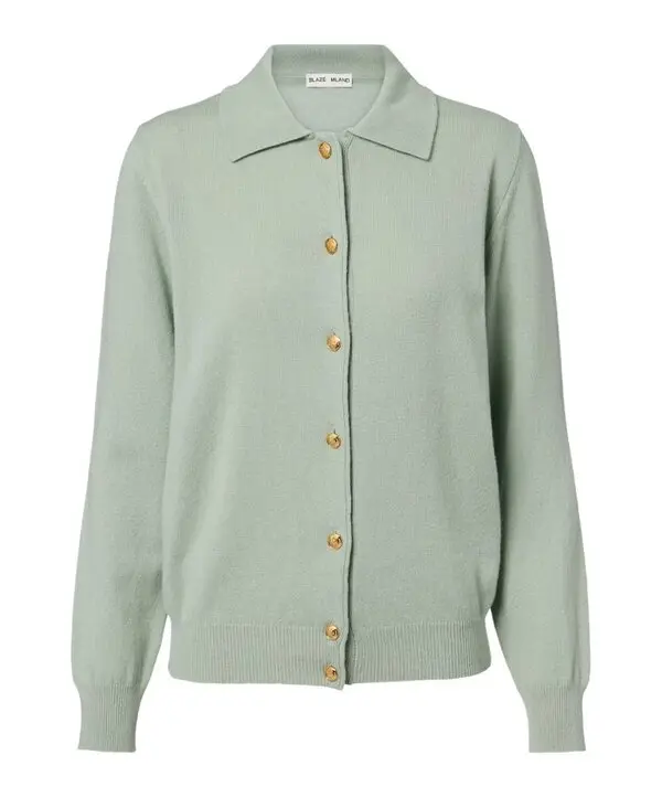 BLAZÉ MILANO Highland Wool And Cashmere Cardigan - Green