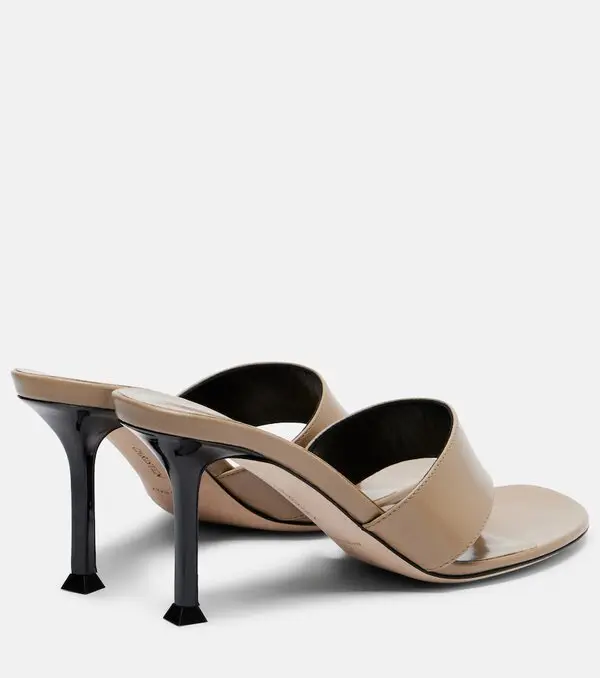 CHRISTEN Helix Leather Thong Sandals - Beige