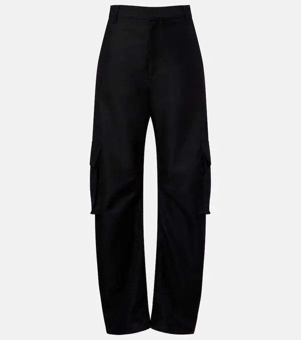 Balenciaga Wool Cargo Pants - Black