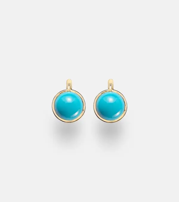 Ileana Makri Blue Eye 14kt Earrings With Turquoise - Gold