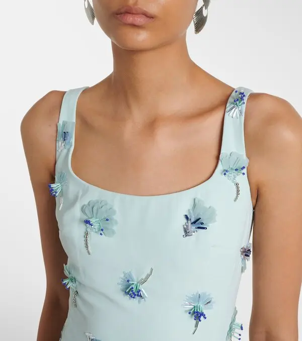 Simkhai Briella Embellished Gown - Blue