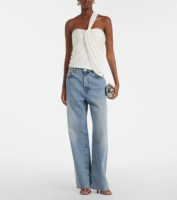Simkhai Draped Jersey Top