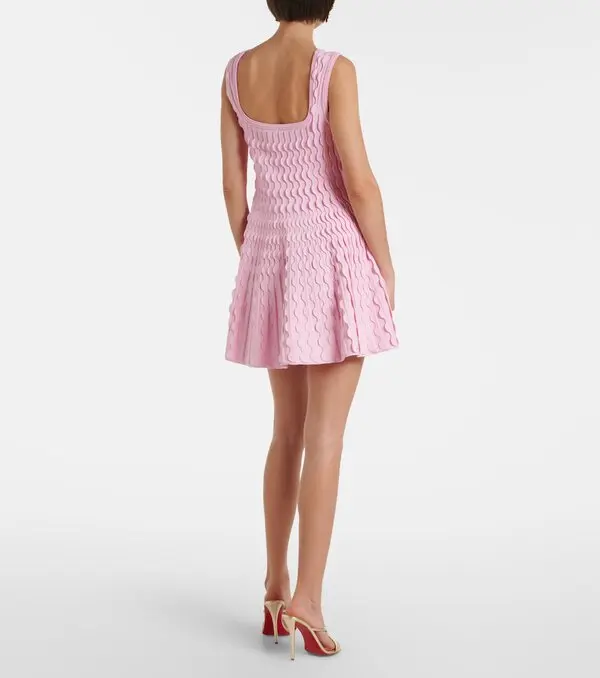 Simkhai Vanna Knitted Scalloped Minidress
