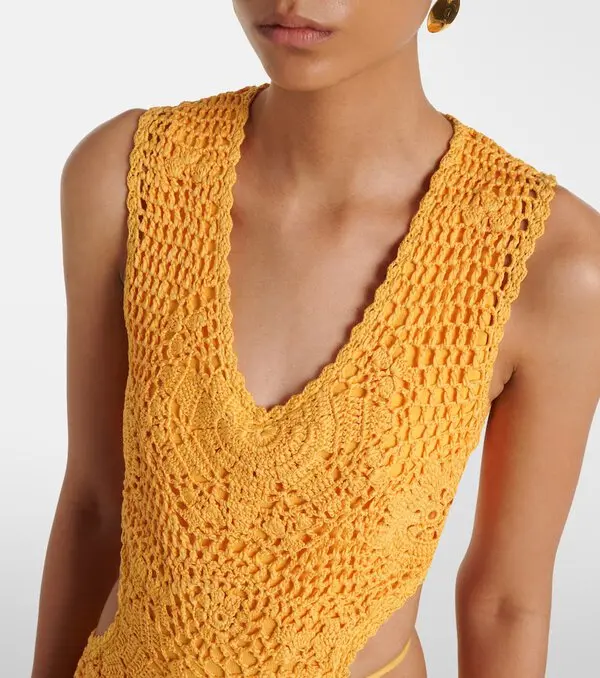 Simkhai Crochet Floral Maxi Dress