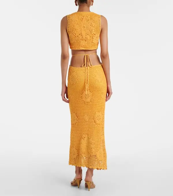 Simkhai Crochet Floral Maxi Dress