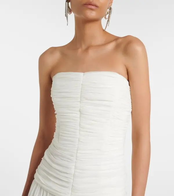 Simkhai Danielle Jersey Bustier Gown - White