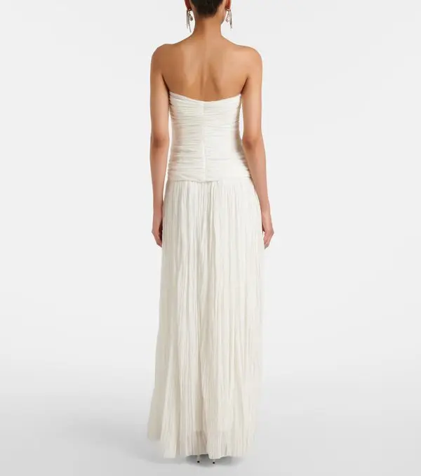 Simkhai Danielle Jersey Bustier Gown - White