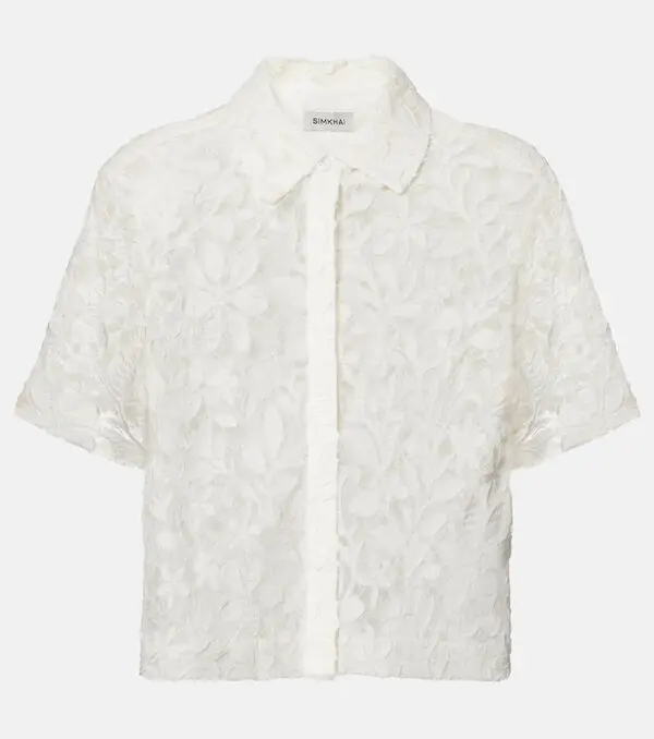 Simkhai Cotton Lace Shirt - White