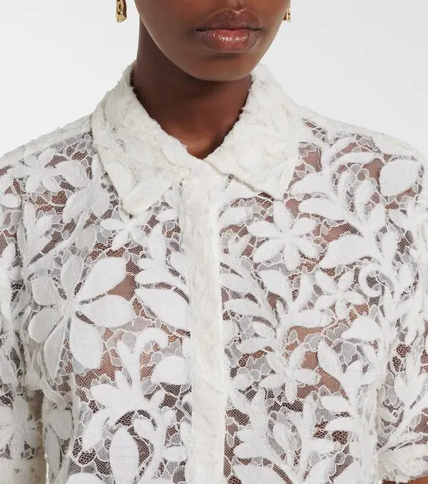 Simkhai Cotton Lace Shirt - White