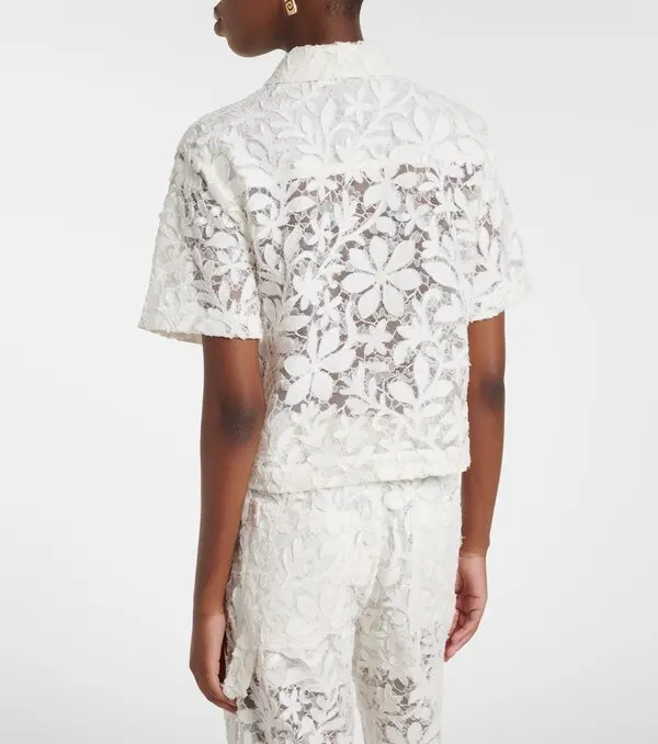 Simkhai Cotton Lace Shirt - White