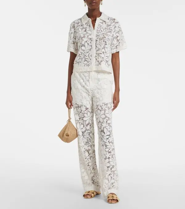 Simkhai Cotton Lace Shirt - White