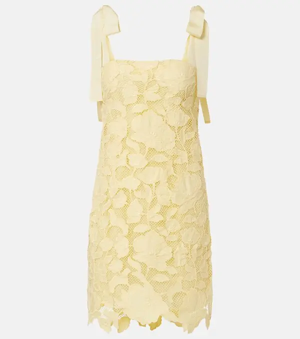 Simkhai Marigolde Lace Mini Dress - Yellow