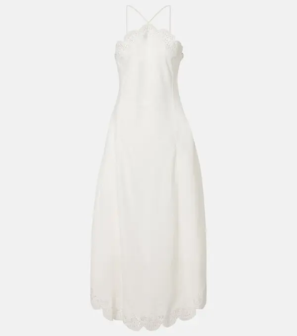 Simkhai Gillian Linen-blend Midi Dress