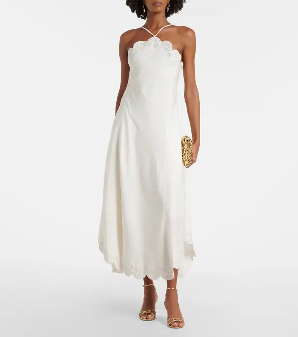 Simkhai Gillian Linen-blend Midi Dress