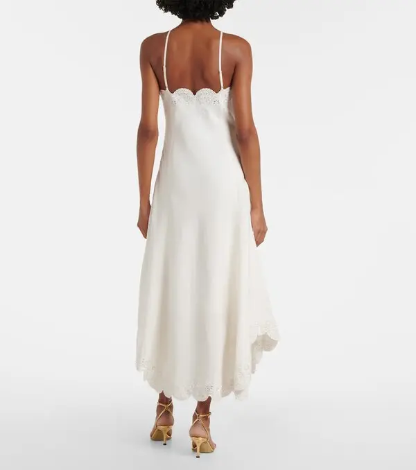 Simkhai Gillian Linen-blend Midi Dress