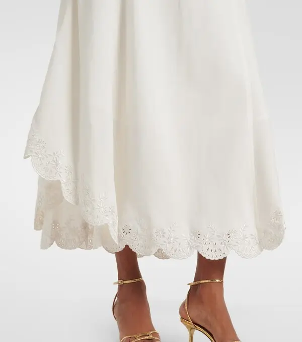 Simkhai Gillian Linen-blend Midi Dress