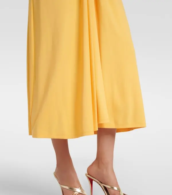 Simkhai Sheyda Ruched Jersey Midi Dress - Yellow