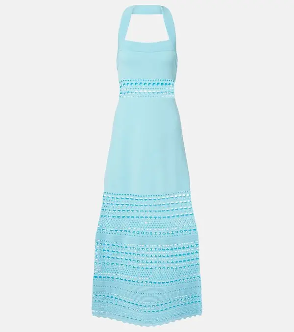 Simkhai Blayne Open-knit Midi Dress - Blue