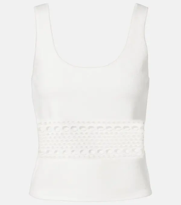 Simkhai Fitzgerald Open-knit Tank Top - White