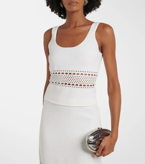 Simkhai Fitzgerald Open-knit Tank Top - White
