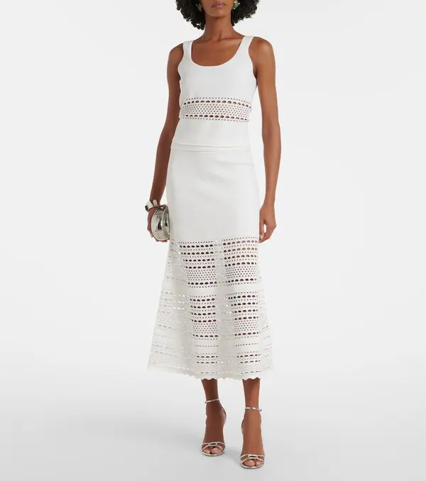 Simkhai Fitzgerald Open-knit Tank Top - White