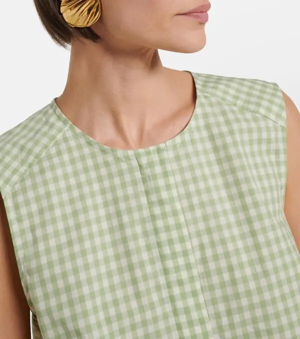 Simkhai Gingham Cotton-blend Top - Green