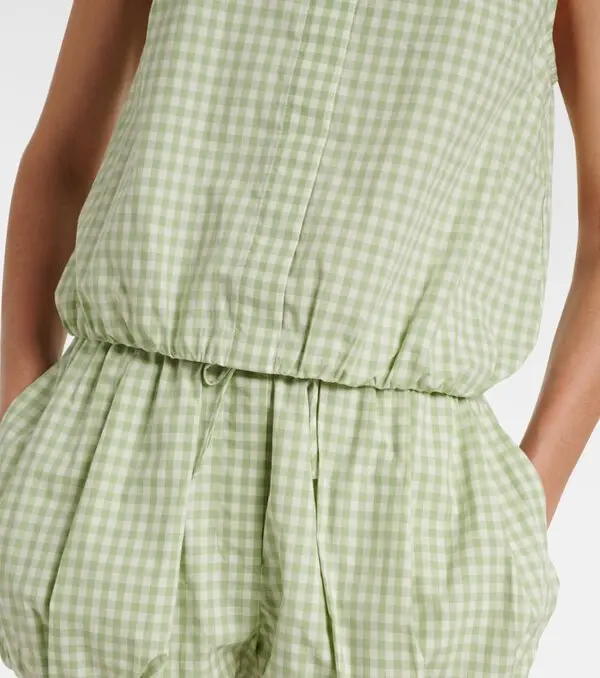Simkhai Gingham Cotton-blend Top - Green