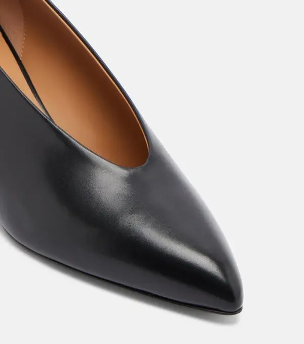 JIL SANDER Arc Leather Pumps - Black
