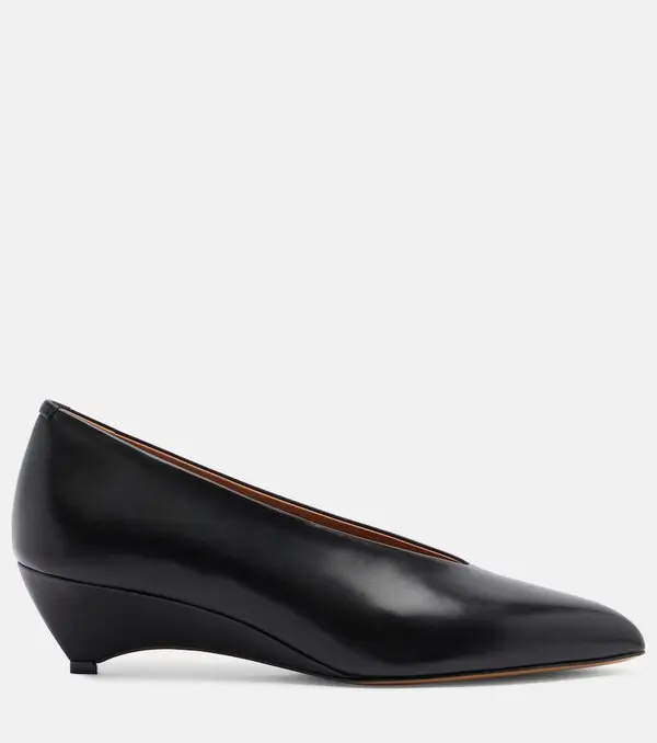 JIL SANDER Leather Pumps - Black