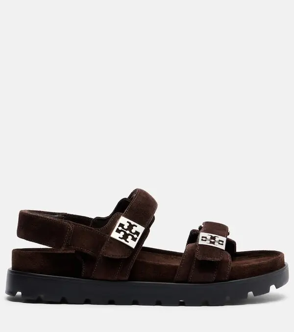 Tory Burch Mellow Suede Sandals - Brown