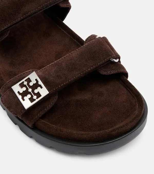 Tory Burch Mellow Suede Sandals - Brown