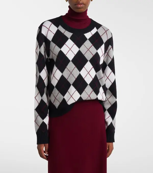 LISA YANG Antoni Argyle Cashmere Sweater - Black
