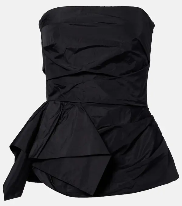 Max Mara Taffeta Corset Top - Black