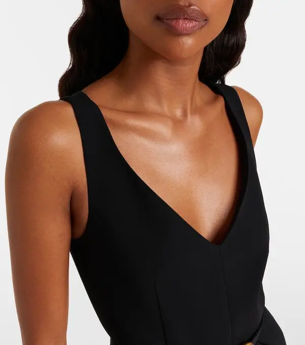 Max Mara Belted Cady Midi Dress