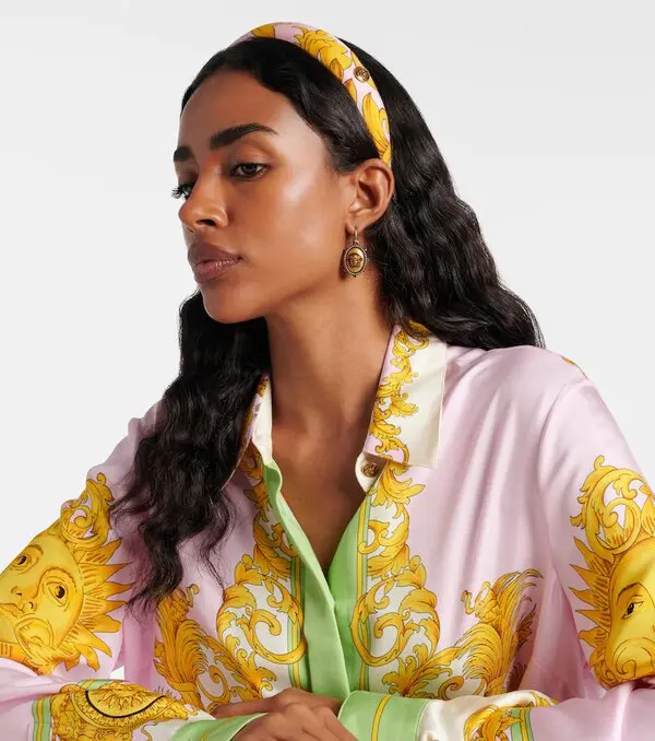 Versace Printed Silk Headband