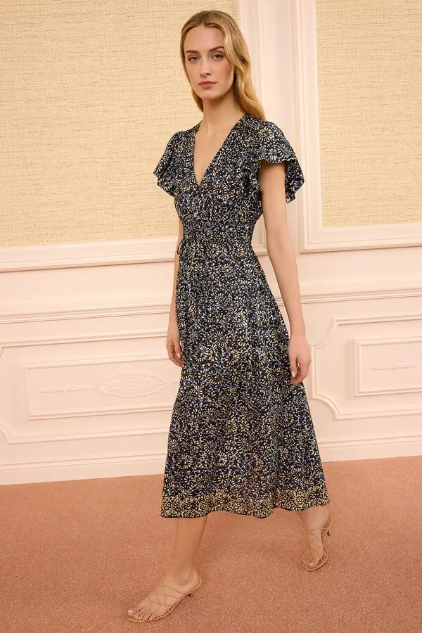 Ulla Johnson Lyria Cotton Dress - Midnight Bloom