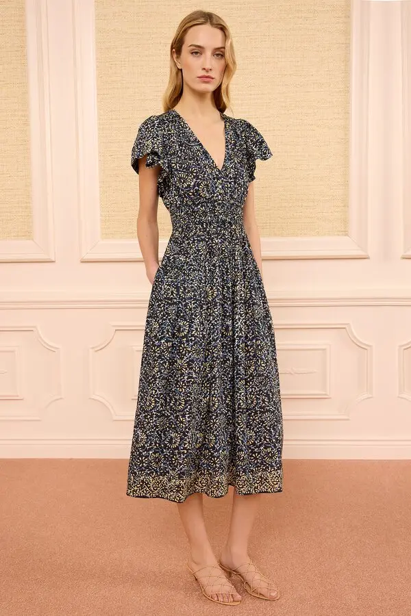Ulla Johnson Lyria Cotton Dress - Midnight Bloom