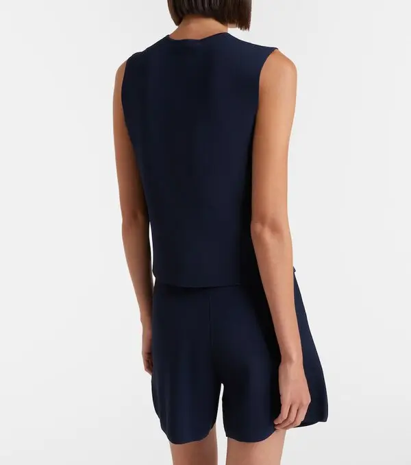Max Mara Crepe Vest - Blue