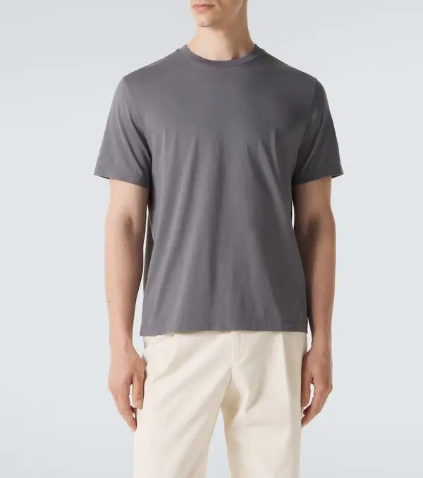 FRAME Cotton Jersey T-shirt - Grey