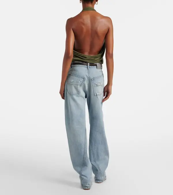 Balenciaga Frayed Tapered Jeans