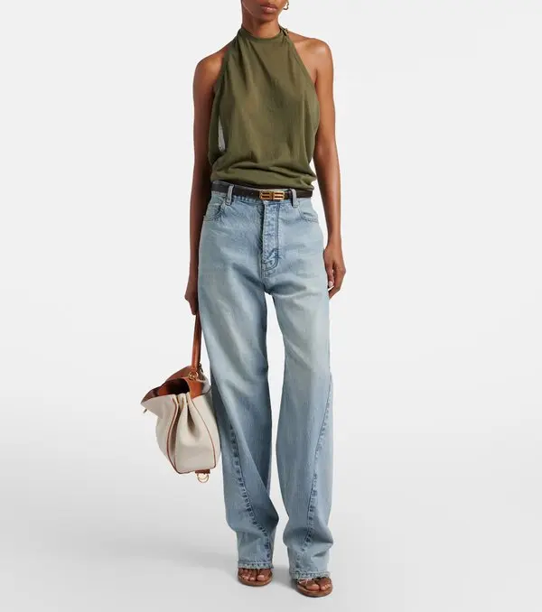 Balenciaga Frayed Tapered Jeans