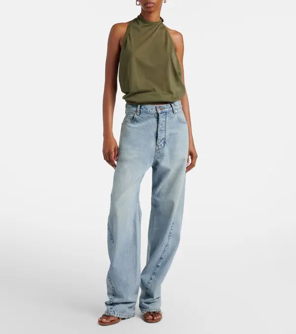 Balenciaga Frayed Tapered Jeans