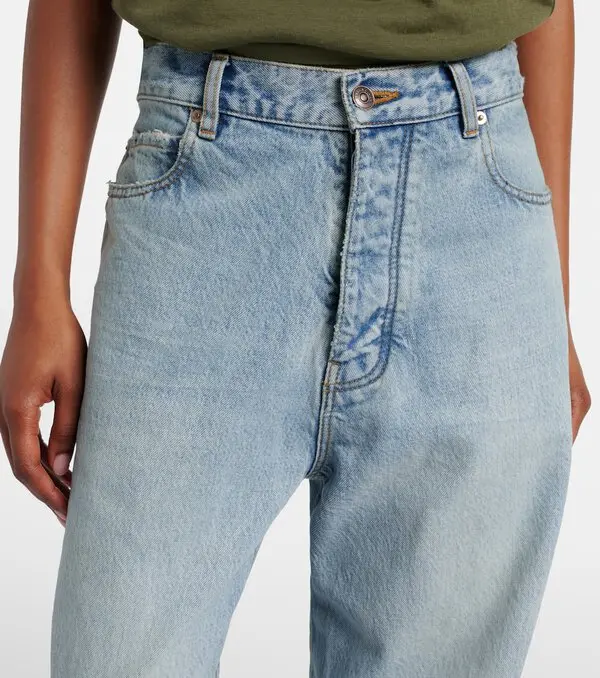 Balenciaga Frayed Tapered Jeans